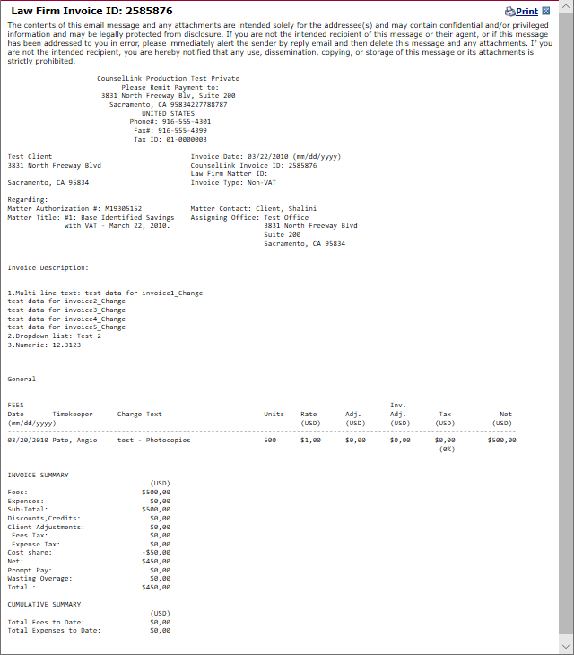 Submitting an Invoice – CounselLink Law Firm