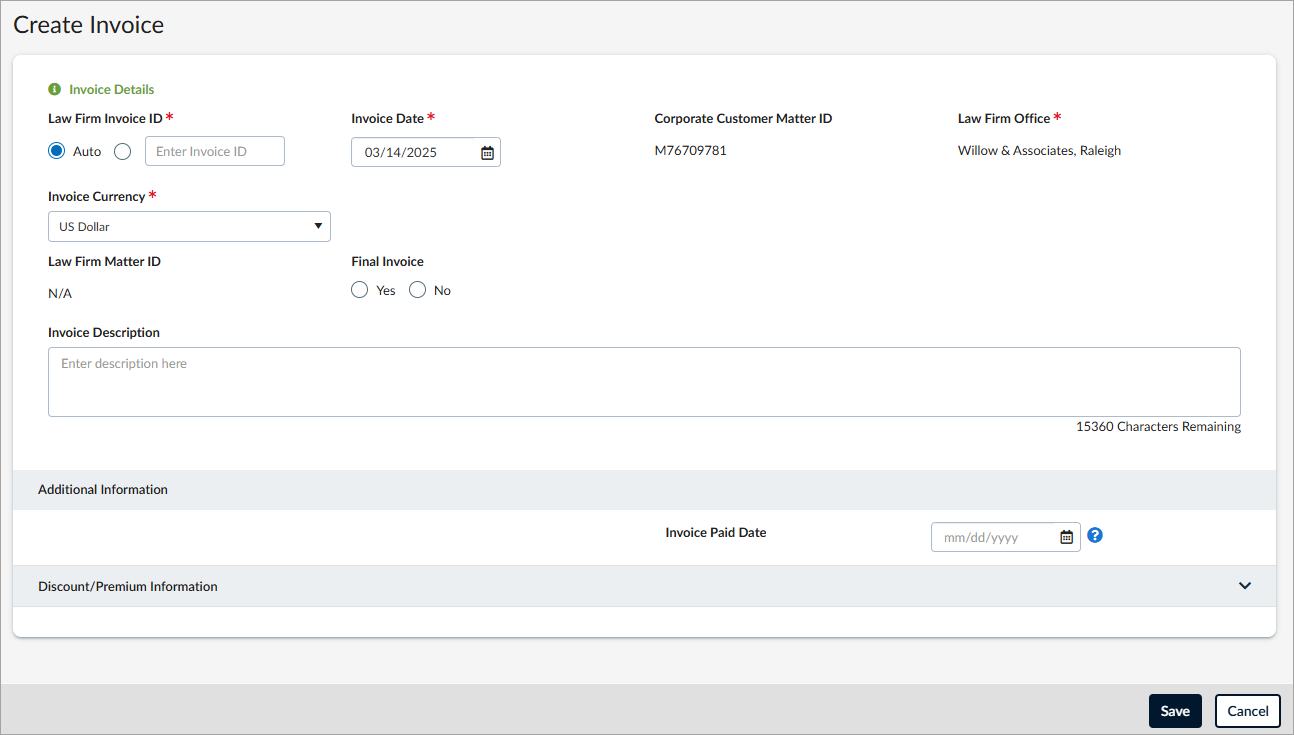 Submitting an Invoice – CounselLink Law Firm